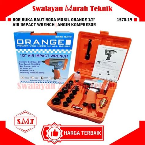 AIR IMPACT WRENCH ORANGE BOR BUKA BAUT RODA MOBIL ANGIN KOMPRESOR Lazada Indonesia