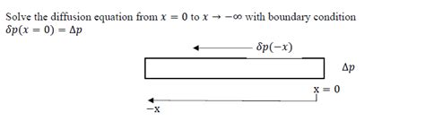 Solved Solve The Diffusion Equation From X 0 ﻿to X→ ∞ ﻿with
