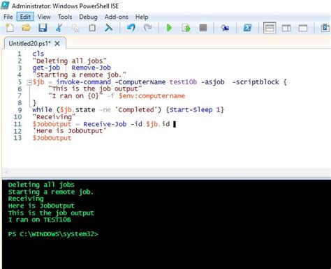 Receive Job Suppress Console Output Microsoft Qanda