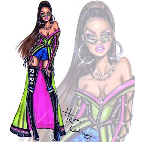 Hayden Williams Rihanna Fashion Model Sketch Fashion Sketches