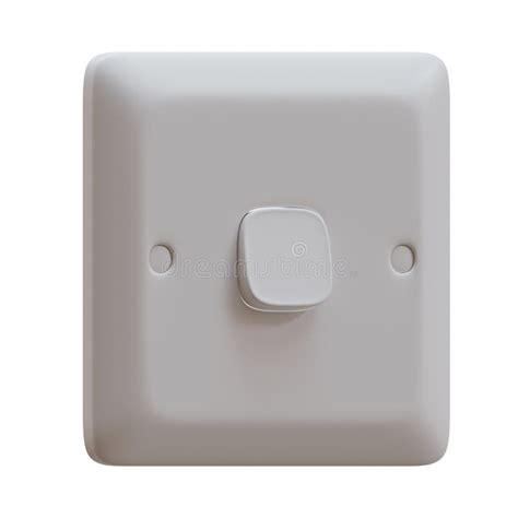Single Button Switch 3d Render Illustration Stock Illustration Illustration Of Electrical