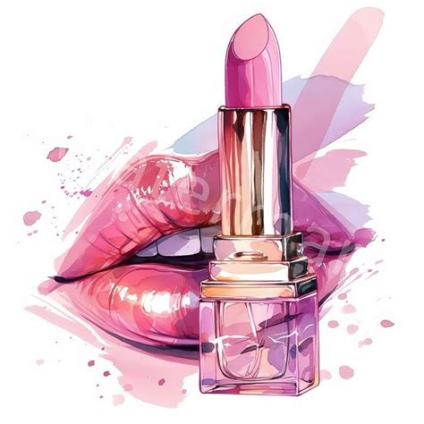 Lipstick Clipart 12 Makeup Clipart Feminine Cosmetics Digital