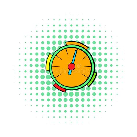 Orange Speedometer Icon Comics Style Stock Vector Illustration Of Measurement Arrow 80551048