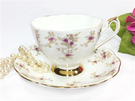 Queen Anne Bone China Tea Trio English Tea Set Fine Bone Etsy