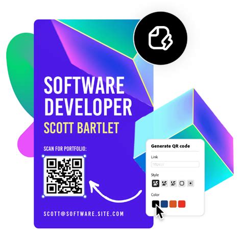 무료 온라인 Qr코드 명함 만들기 Adobe Express