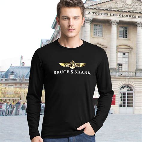 新品包邮bruce＆shark 布鲁斯鲨鱼男装长袖t恤圆领薄款秋冬打底衫going2008
