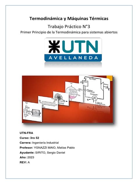 Trabajo Práctico N°3 Primer Principio De La Termodinámica Para