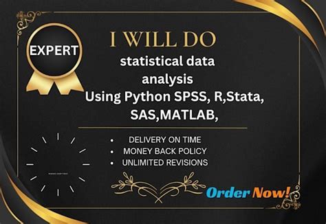 perform statistical data analysis using python spss r assignments or
