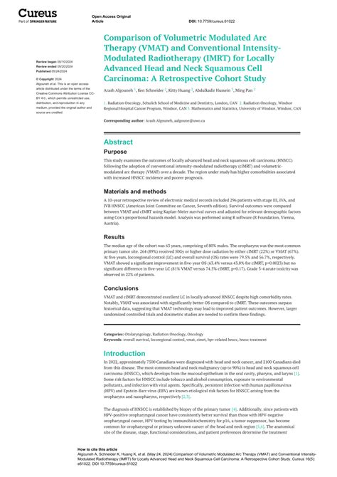 Pdf Comparison Of Volumetric Modulated Arc Therapy Vmat And Conventional Intensity Modulated