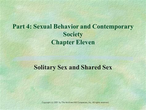 Part 4 Sexual Behavior And Contemporary Society Chapter Eleven Ppt