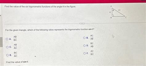 Solved Find The Value Of The Six Trigonometric Functions Of Chegg Com