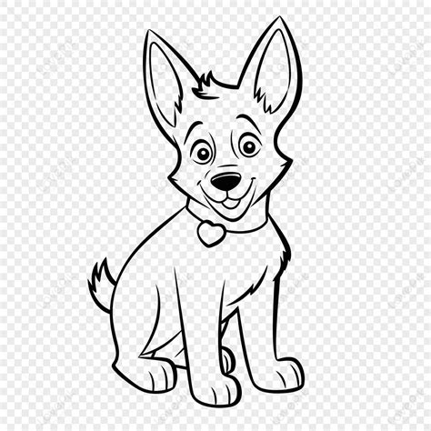 만화 독일 셰퍼드 색칠 페이지 개요 스케치 드로잉 벡터두꺼운 선선 그리기 Png 일러스트 무료 다운로드 Lovepik