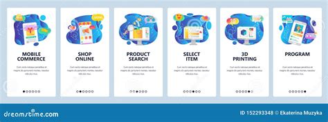 Website And Mobile App Onboarding Screens Vector Template Stock Vector Illustration Of Layout