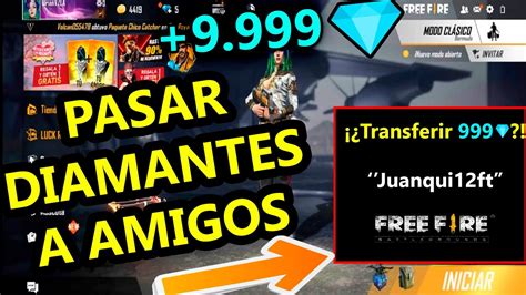 Cómo pasar diamantes en Free Fire 2023