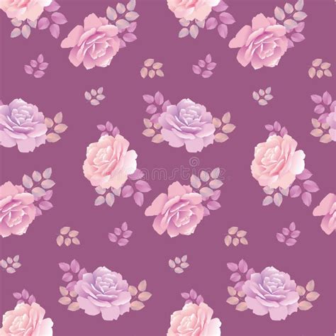 Purple Rose Pattern Stock Vector Illustration Of Paper 67847026