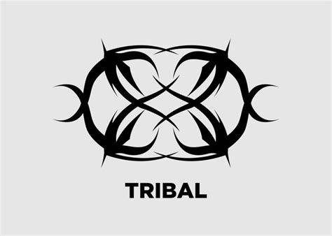 Premium Vector Cool Symmetrical Tribal Motif