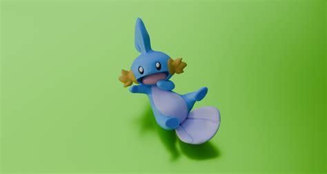 Stl File Cute Mudkip From Pokémon Third Gen 🐉・3d Print Model To