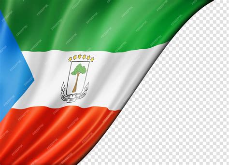 Premium Psd Equatorial Guinea Flag Isolated On White Horizontal
