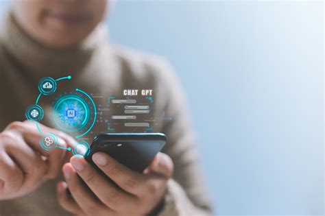 스마트폰 디지털 Ai 챗봇을 손가락으로 가리키며 소통하고 상호 작용하여 비즈니스를 돕습니다 로봇 응용 프로그램 대화 도우미 디지털 챗봇 가상 화면 인공 지능 시스템 40