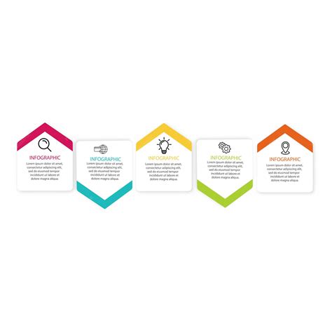 Premium Vector Infographic Template With 5 Steps Workflow Process Chart Vector Eps10 Illustration