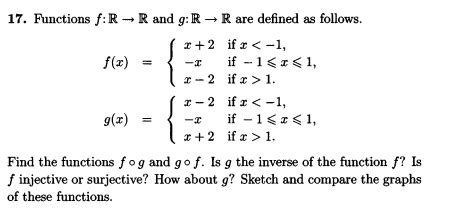 Solved Functions F RR And G R R Are Defined As Chegg Com