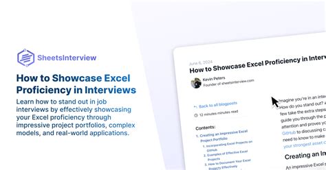 How To Showcase Excel Proficiency In Interviews