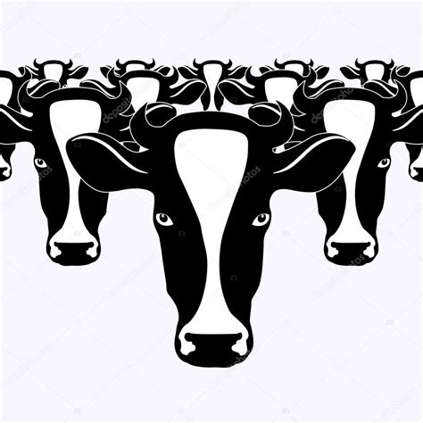 Cow Herd Of Cows A Vector Image — Stock Vector © Vulkanov11