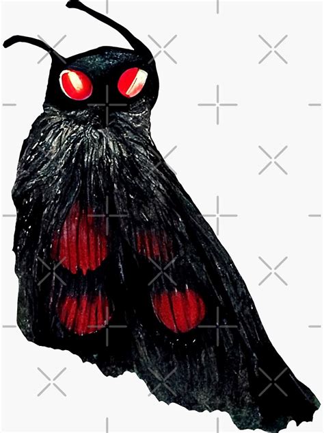 Mothman Abstract Illustration Sticker For Sale By Jinxedmonster