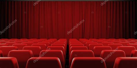 Closed Curtain Cinema Screen 3d Stock Photo By 3DMAVR 85927664