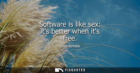 Software Is Like Sex Better When Free Linus Torvalds