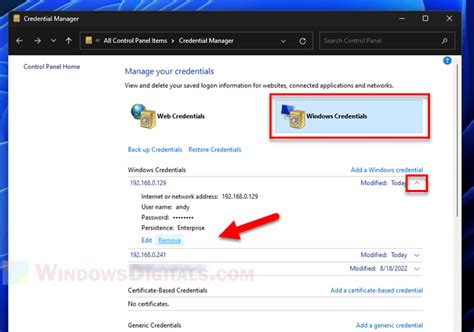 how to forget samba smb credentials in windows 11 10