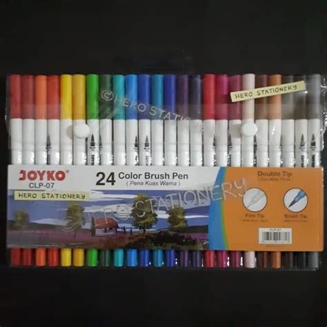 Jual Pen Gel Kuas Color Brush Pen Joyko Set 24 Warna Clp 07 Jakarta