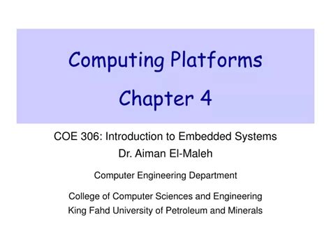 Ppt Computing Platforms Chapter 4 Powerpoint Presentation Free