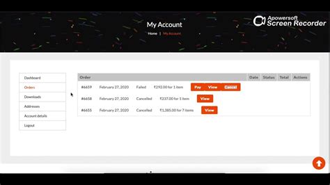 hide cancel button woo commerce order list menu wordpress youtube