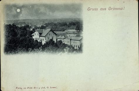 Mondschein Ansichtskarte Postkarte Grimma In Sachsen Akpool De