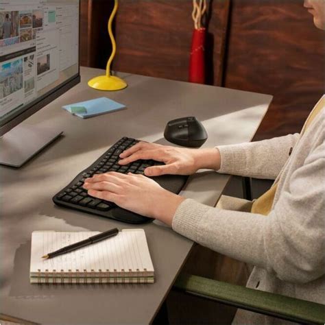 Logitech Wave Keys For Business Ergonomic Wireless Bluetooth Keyboard