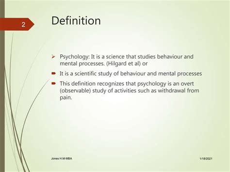 Introduction To Psychology Ppt