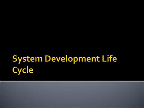 System Development Life Cycle Ppt Operating Systems Computer Software And Applications