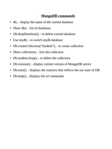 Mongodb And Hadoop Commands 1 Pdf