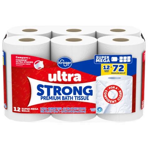 Kroger® Ultra Strong Toilet Paper Super Mega Roll 12 Rolls Kroger