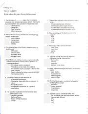 Geology Exam Pdf Course Hero