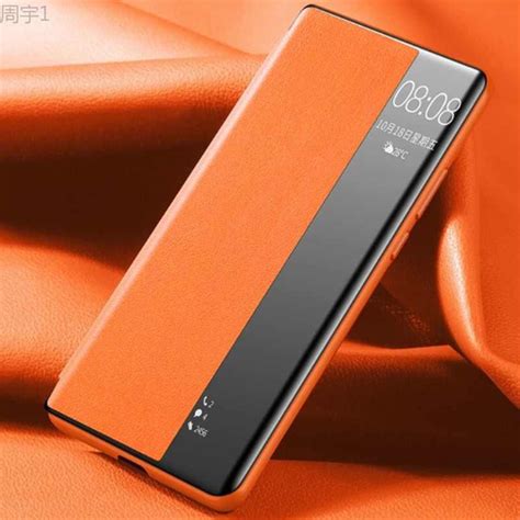 Натуральная кожа Чехол-книжка для Huawei P60 Pro с защитой для камеры и ...