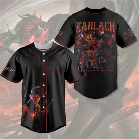 Custom Karlach Baldur S Gate 3 Baseball Jersey Astarion High Elf