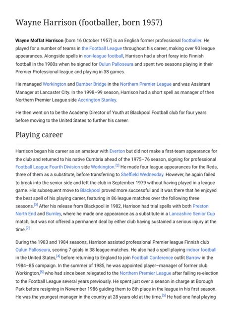 Wayne Harrison Footballer And Coach Pdf Association Football