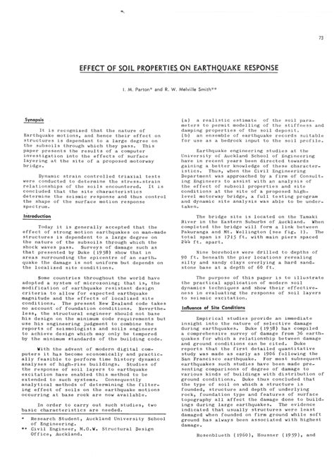 PDF Effect Of Soil Properties On Earthquake Response
