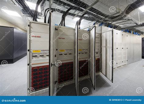 Several Outdoor Telecom Racks Stock Image Image Of Cluster Equipment