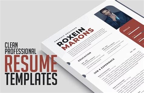 Clean CV Resume Templates Graphic Design Junction Canva Graphic