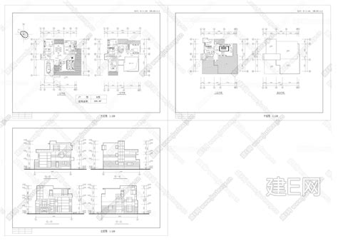 别墅建筑施工图下载 施工图别墅建筑下载 施工图别墅建筑免费下载 建e室内设计网