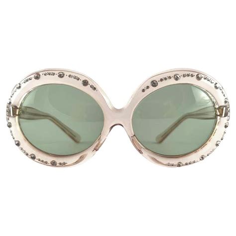 Ultra Rare Christian Dior Gypsy Green 12k Gold Enamel Sunglasses