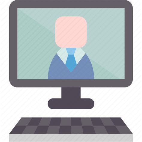 Computer Video Conference Office Working Icon Download On Iconfinder